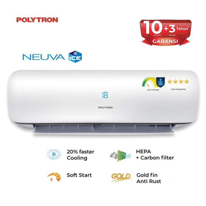 Polytron AC Wall Mounted Split Standard Neuva Pro 2 PK - PAC-18VZ