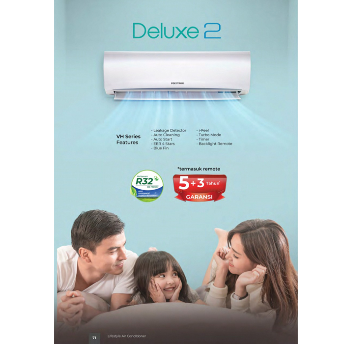 Polytron AC Wall Mounted Split Standard Deluxe 1/2 PK - PAC-05VH